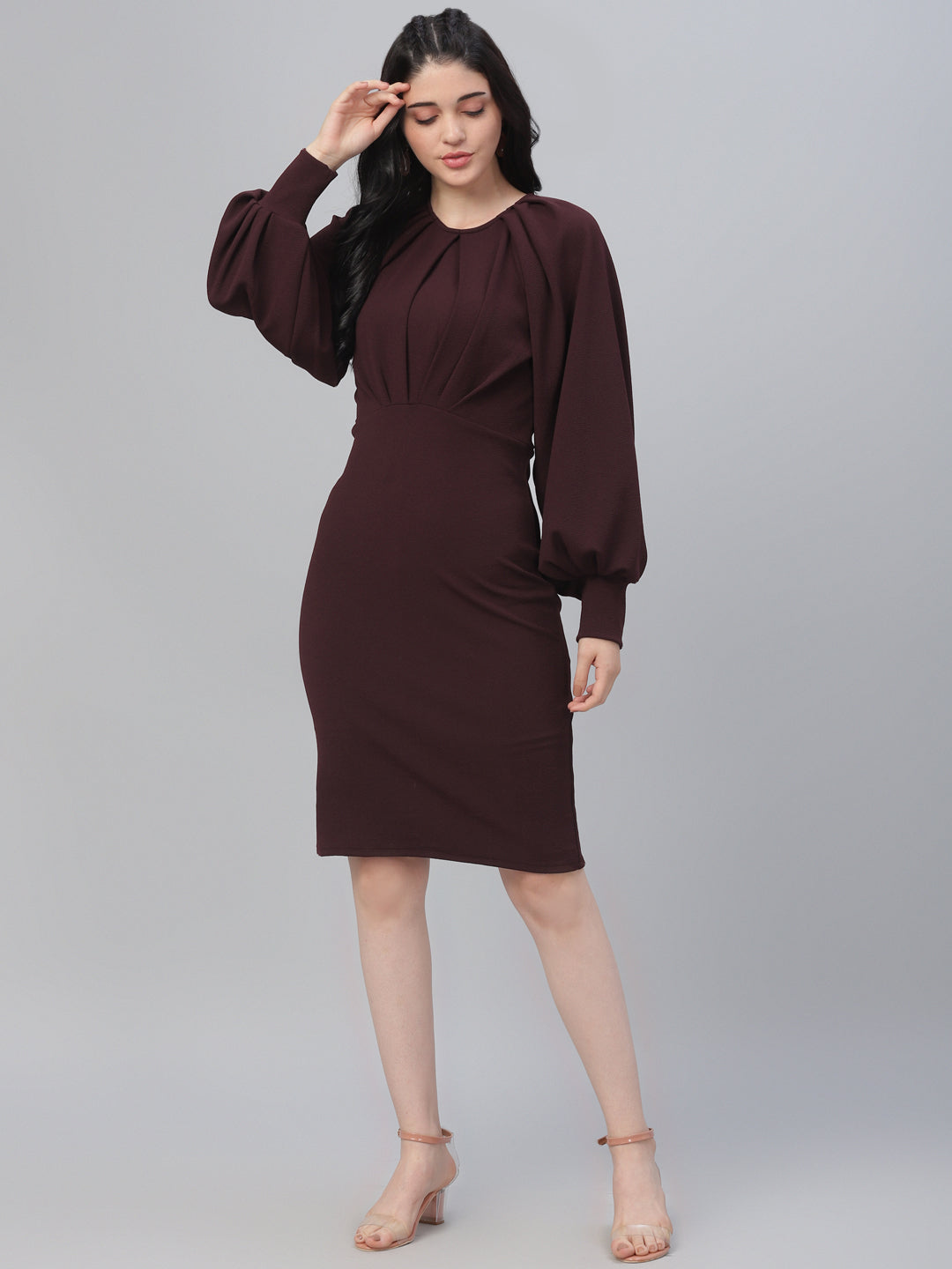Athena Burgundy Sheath Dress – Athena Lifestyle
